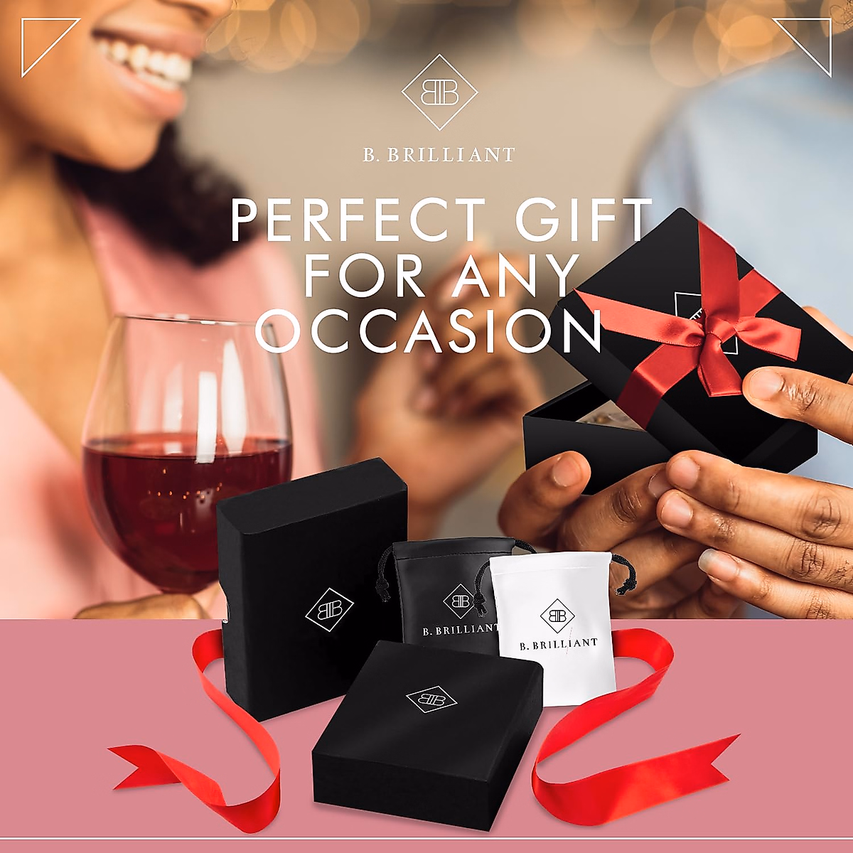 B. BRILLIANT Sterling Silver Aquamarine and White Topaz Oval-Cut Swirl Tennis Bracelet