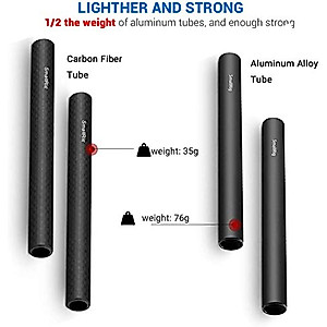 SmallRig 15mm Carbon Fiber Rods (6 Inch) for 15mm Rail Support System- 1872