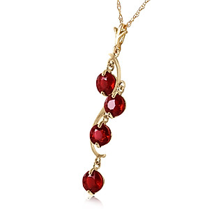 Galaxy Gold GG 14k Solid Yellow Gold 2.60 ct Rubies Drop Dream Catcher Pendant Necklace (18)