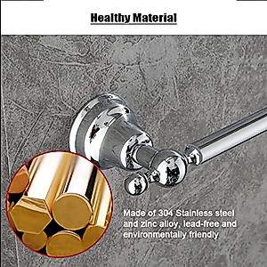 ONEMTB Wall Mounted Towel Bar Silver, SUS 304 Stainless Steel Bathroom Towel Rack Length 63cm Modern Towel Holder for Hostel Apartment, Home Décor-63cm