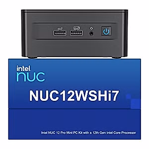 Intel NUC 12 NUC12WSHi7 Wall Street Canyon Mini Computer 12th Gen Intel Core i7-1260P, 12 Cores(4P+8E), 16 Threads, 18MB Intel Smart Cache, Intel Iris Xe Graphics,32GB RAM, 1TB PCIe SSD, Win 11 Pro