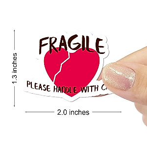 Fragile Please Handle with Care Stickers,Thank You Stickers,Handmade Stickers,Small Shop Stickers,Envelopes Stickers for Small Business, Online Retailers,Handmade Goods,500 Labels Per Roll