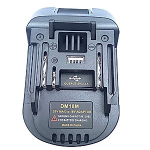 DM18M Battery Adapter for Dewalt 20V Convert to for Makita 18V Lithium BL1830 BL1840 BL1850 14.4V-18V Battery