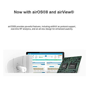 LiteBeam Antenna 802.11ac LBE-5AC-Gen2-US 2X2MIMO airMAX Gen2 5GHz 23dBi 450+ Mbps CPE