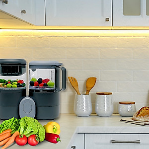 Baby Food Maker Steamer and Blender - Multifunction Baby Food Processor and Steamer w/Baby Blender, Defrosting & Reheating - Time Saving Baby Food Grinder - Baby Food Blender and Steamer (2 Liters)