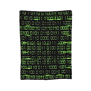 binary code Plush Throw Blanket Travel Blanket 58" x 80" (Large)