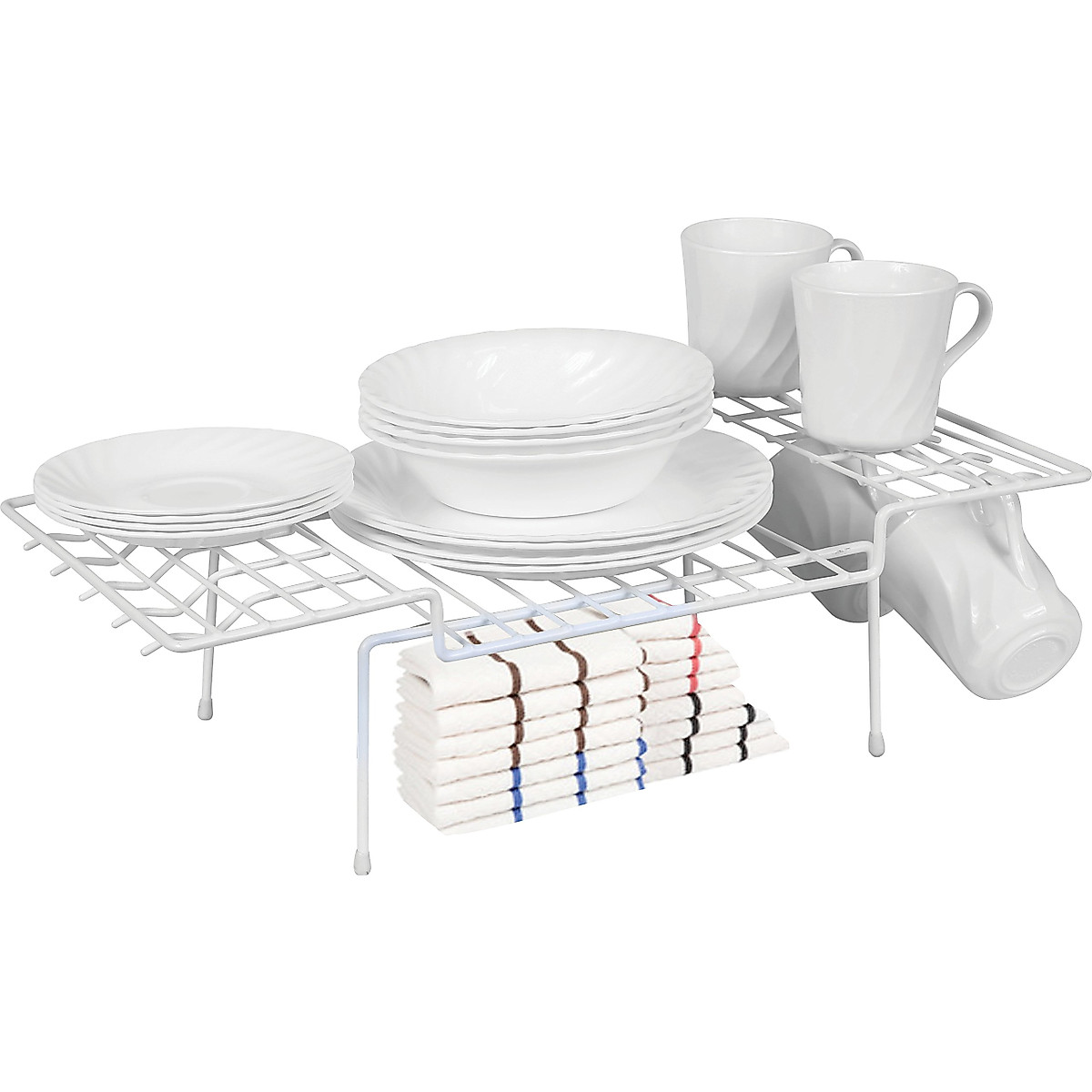 Ybm Home Wire Kitchen Counter and Cabinet Helper Shelf, Shelf Storage Organizer White 2214 (1)