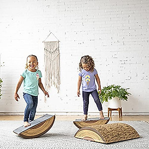 ECR4Kids SoftZone Tree Log Climber Set, Balance Builders, Chocolate, 3-Piece