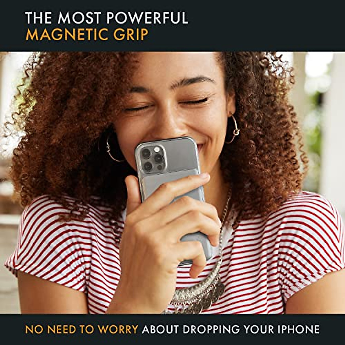 myCharge Portable Charger iPhone 14, 13, 12 & Mag Safe Cases - MagLock 9000mAh Wireless Magnetic Power Bank - Compatible with MagSafe Battery Pack, USB C Cable Input/Output - Graphite