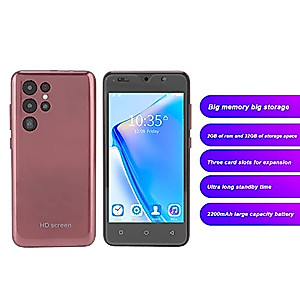 VBESTLIFE 5.0Inch Full Screen Smartphone, 3G Unlocked Cell Phone Ultra Thin Mobile Phone, for 6.0 OS, Quad Core CPU, 2GB 32GB, Dual SIM Card Dual Standby, HD Camera, Face