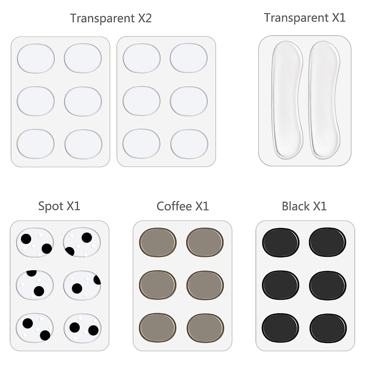 CCOZN Drum Dampeners Gel Pads, 30 Pieces Oval Drum Dampeners 2 Pieces Long Clear Drum Dampeners Silicone Drum Silencers Soft Drum Dampening Gel Pads Drum Mute Pads for Drums Tone Control