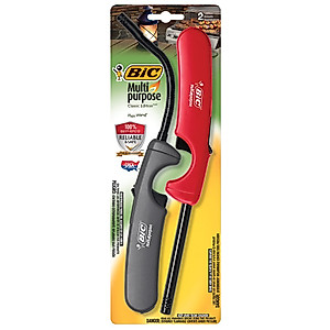 BIC Multi-Purpose Classic Edition Lighter & Flex Wand Lighter, 2-Pack (Colors May Vary)