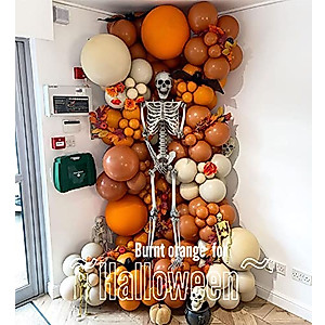 Kozee Burnt orange Balloons different Sizes 105Pack 18/12/10/5 inch dark orange balloon for Fall Wedding garland Pumpkin Festival Halloween Decorations