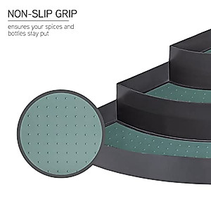 SIMPLEMADE 3-Tier Counter Corner Shelf Organizer - Corner Cabinet Organizer Shelf Spice Rack Counter Top Organizer for Kitchen, Bathroom and Office (Mint)