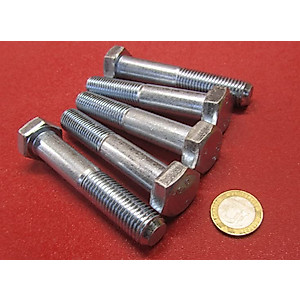 Class 10.9 Zinc Steel Hex Bolts PT M16 x 2 mm x 90 mm Long 5 pcs