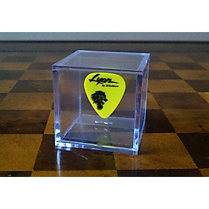 Clear Display Box Case with Guitar Pick Holder for Any Collectible Guitar Pick