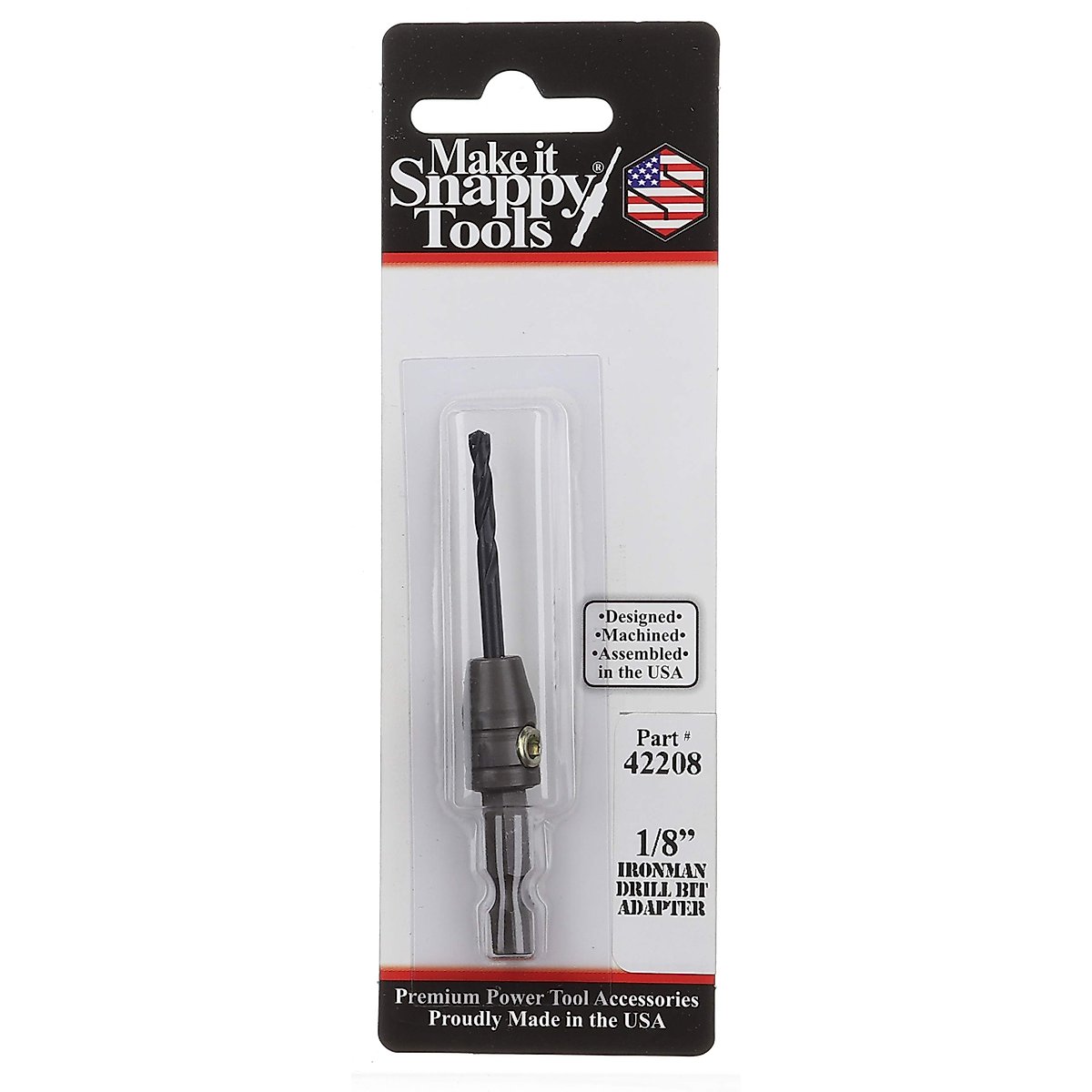 Make it Snappy Tools 1/8 Inch Ironman Quick Change Drill Bit Adapter for Metalworking, Fabrication and Installation