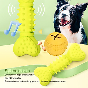 Zerodis Dog Chew Toy,Durable Dog Interactive Toy Dog Rugby Dog Leakage Food Ball Pet Interactive Ball Toy Pet Puzzle Toys for Aggressive Chewers
