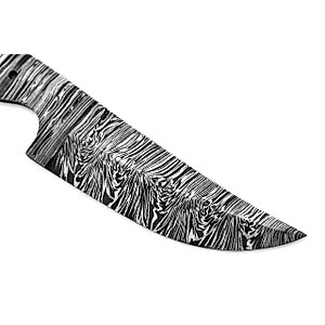 Hand Forged Damascus Steel 9" Hunting Knife Blank Blade for Skinner Knife Making