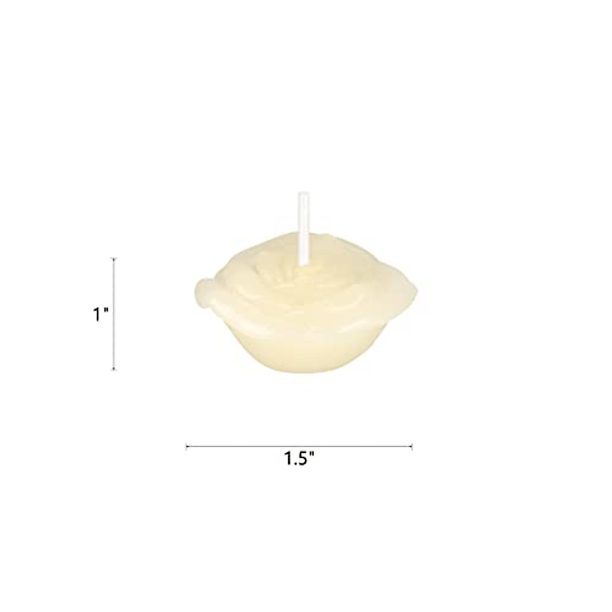 Mega Candles 12 pcs Unscented Ivory Floating Rose Petals Flower Candle, Hand Poured Paraffin Wax Candles 1.5 Inch Diameter, Home Décor, Wedding Receptions, Baby Showers, Birthdays, Parties & More