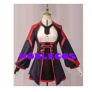 noblecos The Misfit of Demon King Academy Sasha Necron Cosplay Costume Lolita Skirt Halloween Costume Full Set (Female XL)