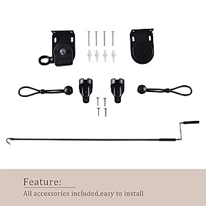 VICLLAX Outdoor Roller Shade, Patio Cordless Blinds Roll Up Shade (8' W X 8' L), Mocha