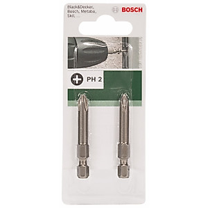 Bosch 2609255920 49mm Philips Screwdriver Bit PH2 (2 Pieces)