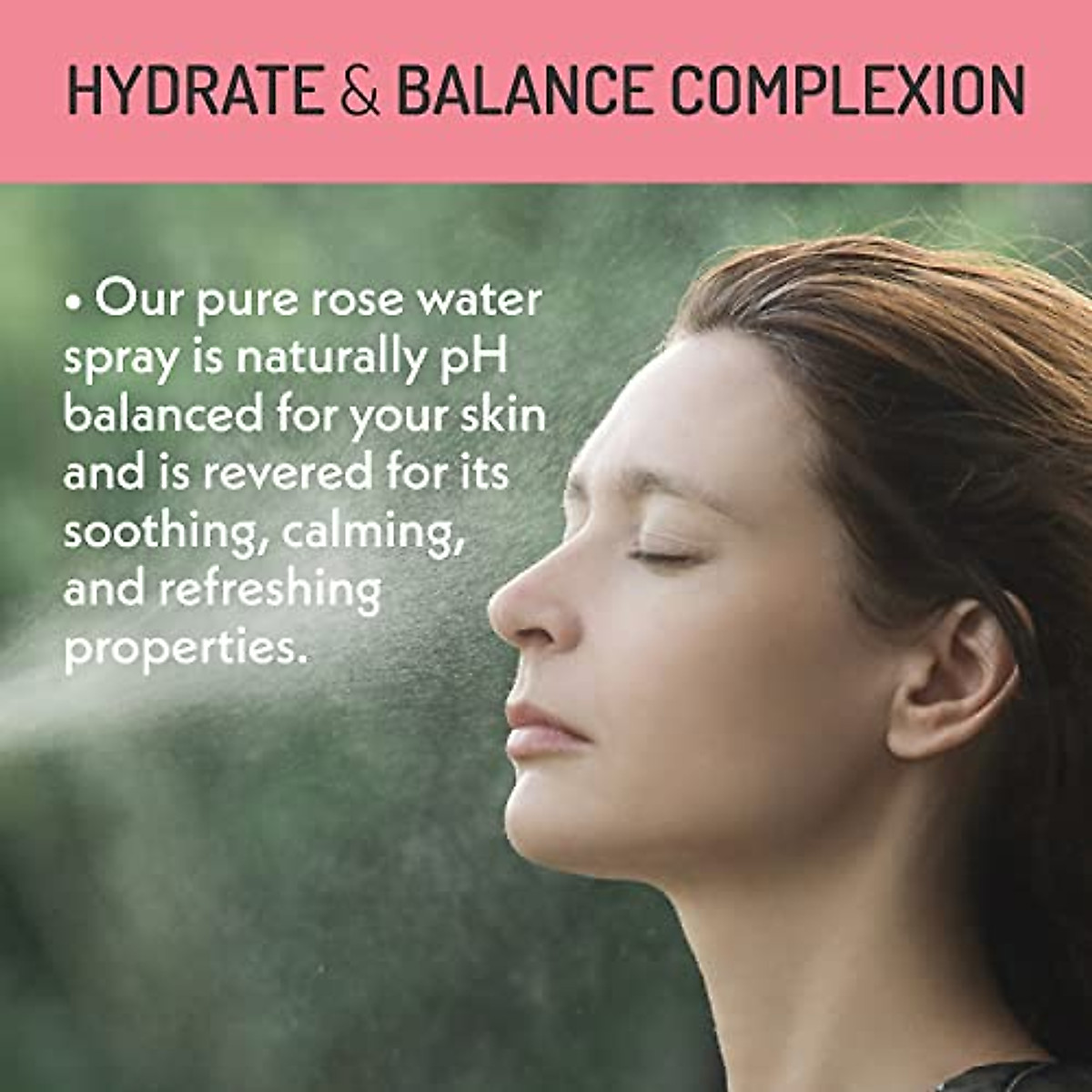 Eve Hansen Organic Rose Water Spray for Face | HUGE 8 oz Moroccan Rosewater Face Toner and Makeup Setting Spray | Soothing Neck and Face Mist to Reduce Eye Puffiness, Dark Circles and Redness