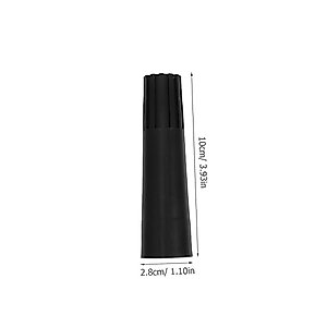 COOLHIYA 4 Pcs Telescopic Pole Adapter Threaded Tip Repair Threaded Tip Replacement Tip for Extension Pole Push Broom Handle Adapter Mop Handle End Broom Handle End Cap Black Plastic