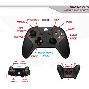 XIM NEXUS Motion Aim Controller Wireless Gaming Controller Gamepad with Adapter for PC/ Xbox Series X/ Xbox Series S/ Xbox One/ PlayStation 4