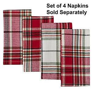 Newbridge Christmas Sully Tartan Plaid 60 x 84 Inch Oval Fabric Tablecloth, 100% Woven Cotton Holiday Table Cover for Dining Party, Buffet and Banquet