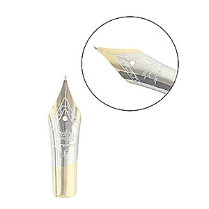 Gullor 5PCS Fountain Pen Nibs Fit Jinhao 250/301/500/5099/8802/9009/5000, Gold, Fine Nib