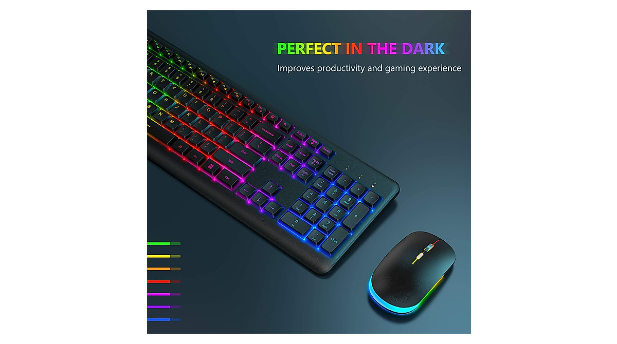 Backlit Wireless Keyboard & Mouse Combo - seenda