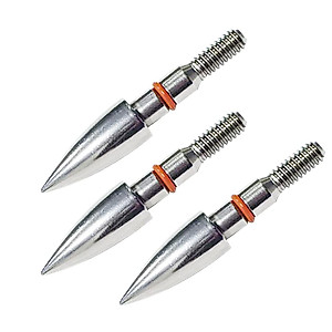 Field Points arrowheads 100 Grains Archery Field Points, 5/16inch Stainless Steel Screw in Archery Field Tips and Broadheads (1 Dozen 12 PCS), 2.9*2.3*0.6