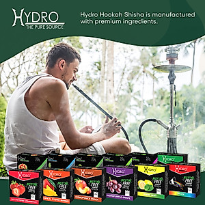 Hydro Hookah Flavors Shisha Strawberry, Mango, Peach, Grape, Melon, Coconut, Guava, Chocolate Mint, Lemon Mint, Jamaican Mint, Watermelon Mint Flavors & More, 50-Gram Packs (Pack of 12)