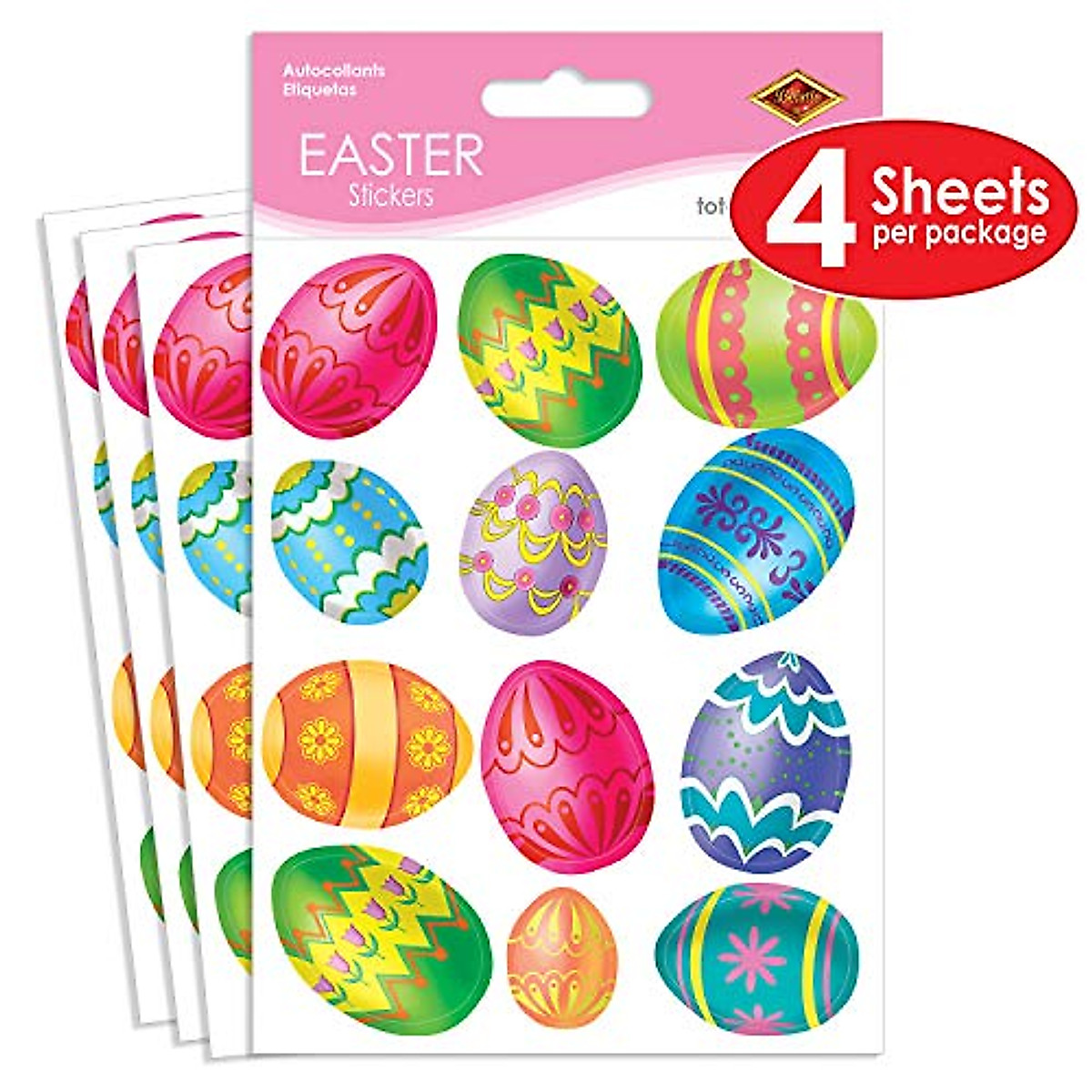Color Bright Easter Egg Stickers