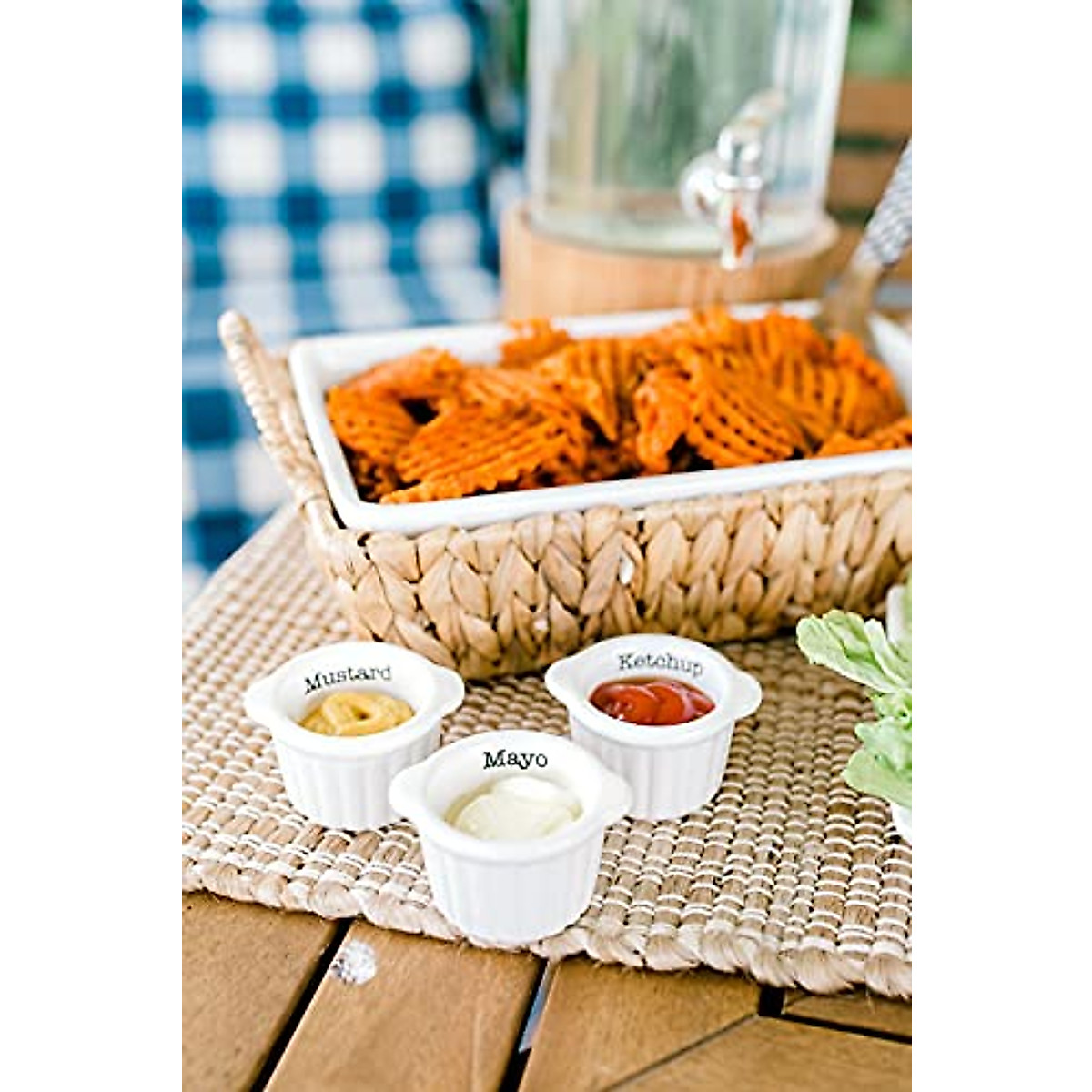 Mud Pie Hyacinth Basket Set, small baker 7" x 11" | large baker 13" x 18 1/2"