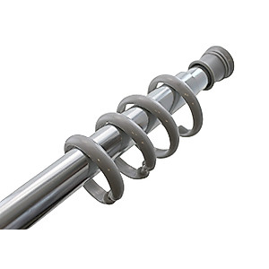 12 Piece Plastic Basic Locking Round Hook Easy Gliding Shower Curtain Rings Fits All Standard Size Shower Rods (Grey)