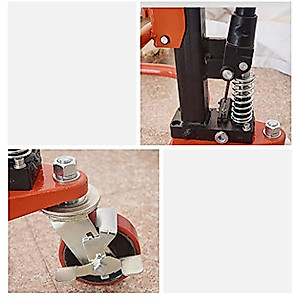 Teerwere Portable Folding Handcart Drum Picker Handler 1100lb Industrial Hydraulic Oil Drum Trucker Lifter Cart for Factories Workshops Warehouses and Dock Operations Multi Function Folding Handcart