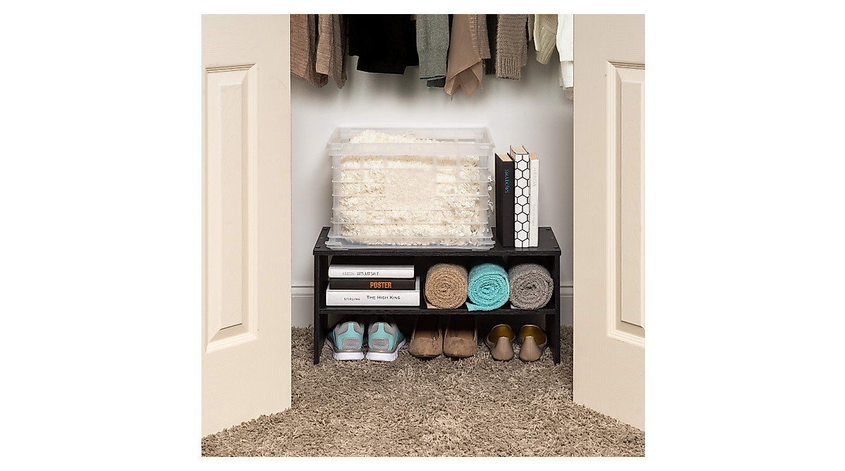 IRIS USA 2-Tier Multi-Purpose PC Monitor Organizer Stand, Stackable ...