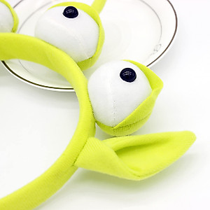 Jing xin Alien Headband Toy Stretchy Plush Eyeball Headband Accessories Alien Monster Headband for Party Cosplay (Green)