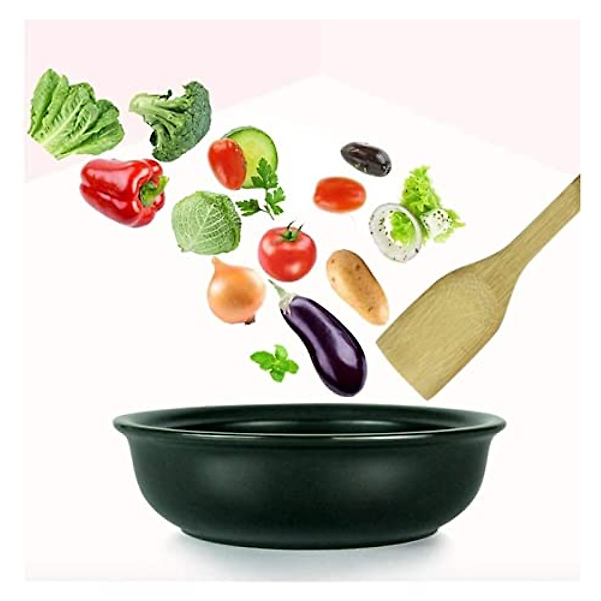 23Cm With Wooden Shovel Moroccan Tagine Pot Casserole Pot For Different Cooking Styles For Home Kitchen 22.5.29 (Color : Orange)