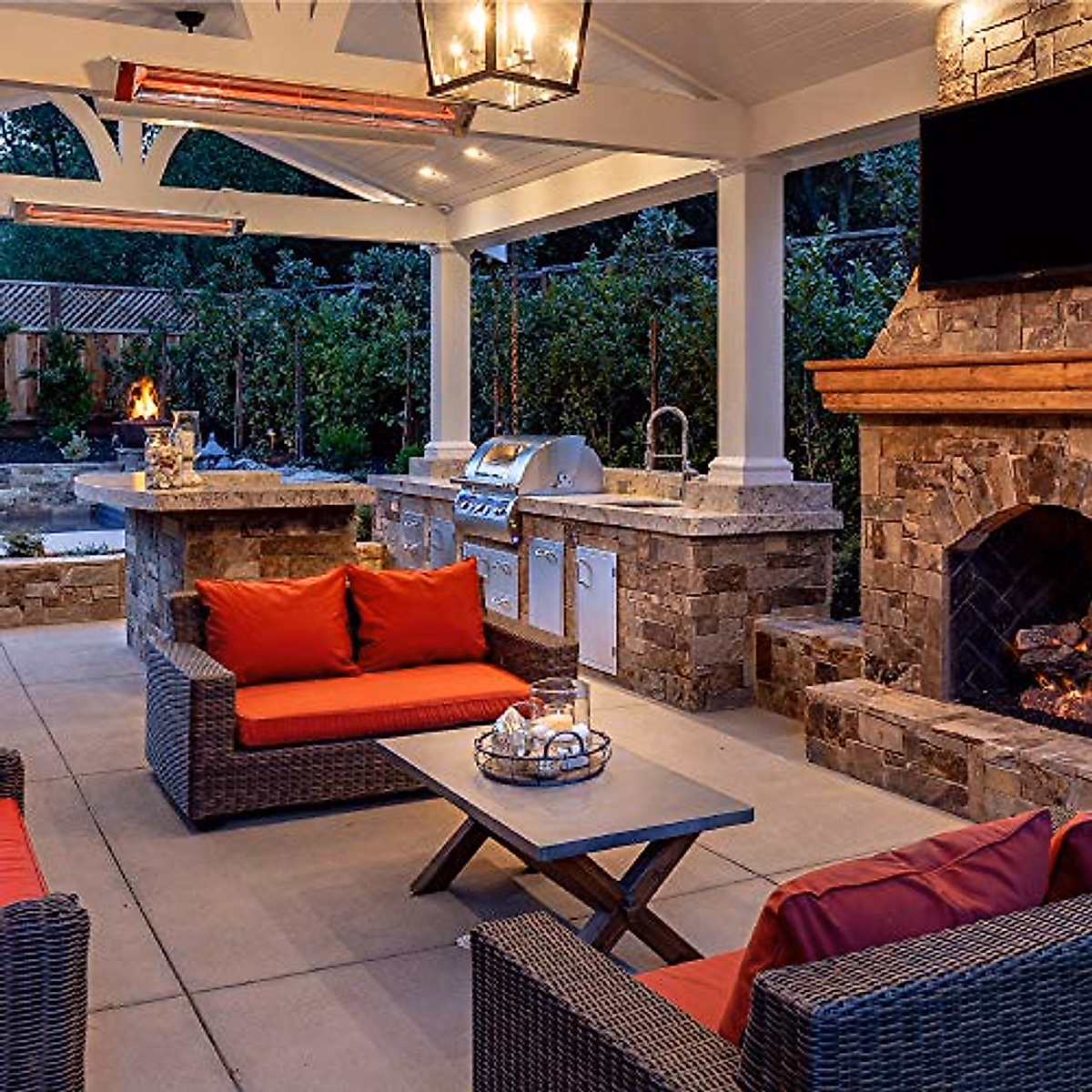 Infratech W-2024 SS Stainless Steel 39” Single Element Fixture 2000 Watt, 240 Volt, Stainless Steel