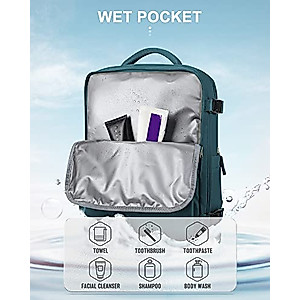 bergsalz Backpack For Women Travel Bag Weekender Lightweight Medium Backpack Peacock Blue For Men Hiking Waterproof Gym Bag Travel Essential Canvas Bag Carry On Backpack For  Sport Fan Laptop Bag