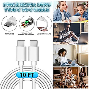 Samsung USB Type C Charger,25W Fast Samsung USB C Wall Charger,2Pack Samsung Charger Fast Charging Block&10FT USB C Cable for Galaxy 23 Ultra/S23/S23+/S22/S22 Ultra/S22+/S21+/S20 Ultra/Z Fold 4/A14 5G