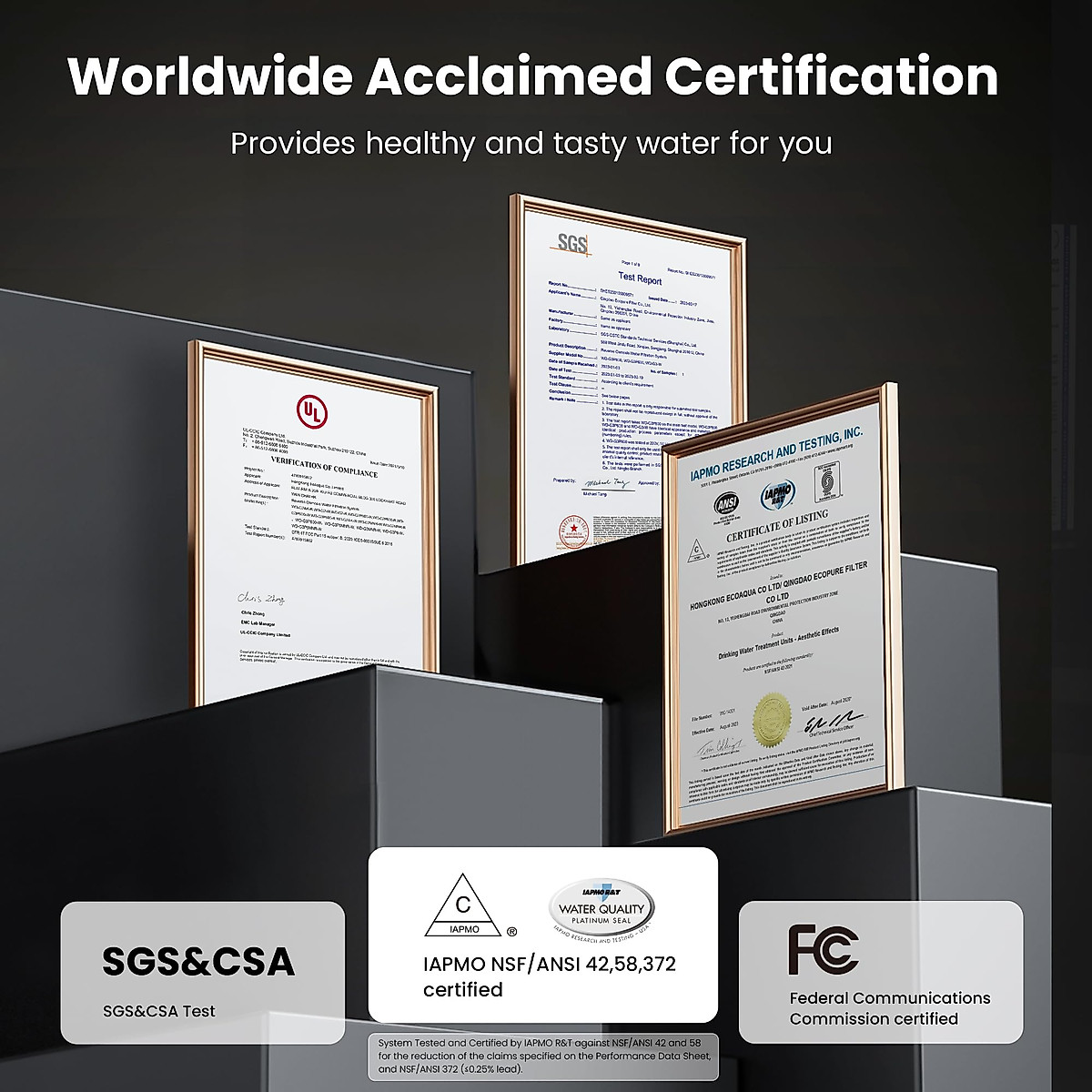 Waterdrop Reverse Osmosis System G3P600, NSF/ANSI 58 & 372 Certified, Tankless Under Sink RO System, RO Water Filter System, TDS Reduction, 600 GPD, Smart LED Faucet