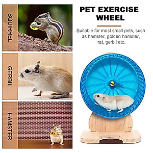 generic 1pc Gerbils Supporting Hamsters Hamster Mute Toy Gerbil Running Exercise Small for Wooden Syrian Jogging Holder Exercising Wheel Rotating Pet Supplies Run Silent Rack Pets Bracket