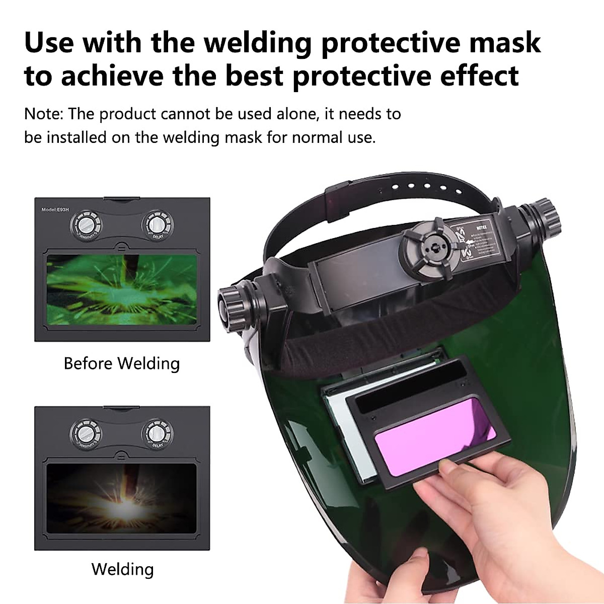 Watris Veiyi Auto Darkening Welding Lens, Solar Welding Lens Panel, Welding Helmet Mask Lens for Welding Helmet Lens Replacement