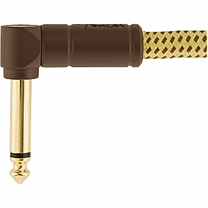 Fender Deluxe Series Instrument Cables, Straight/Angle, Black Tweed and Tweed, 15ft