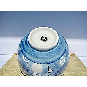 Japanese Shiba Dog Blue 6.3 Inches Diameter Large Rice Bowl Donburi Soup Noodle or Serving Bowl Multipurpose Bowl Chawan from Japan